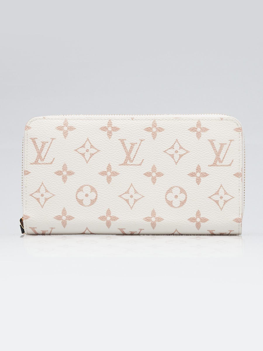 Louis Vuitton White/Beige Monogram Canvas Zippy Wallet | Yoogi's Closet