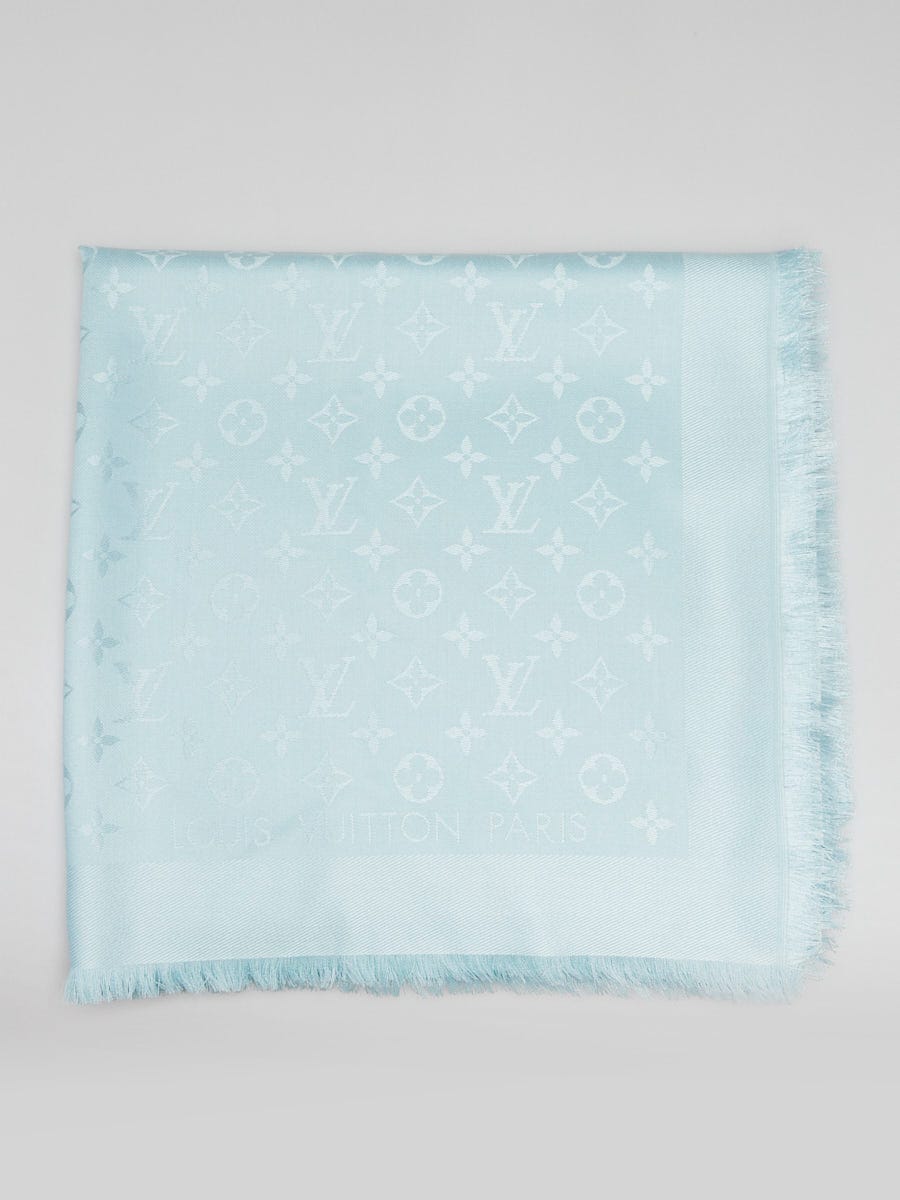 Louis Vuitton Menthe Monogram Silk/Wool Shawl Scarf | Yoogi's Closet