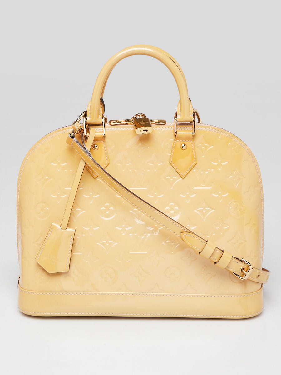 Louis Vuitton Rose Angelique Monogram Vernis Alma PM Bag | Yoogi's Closet