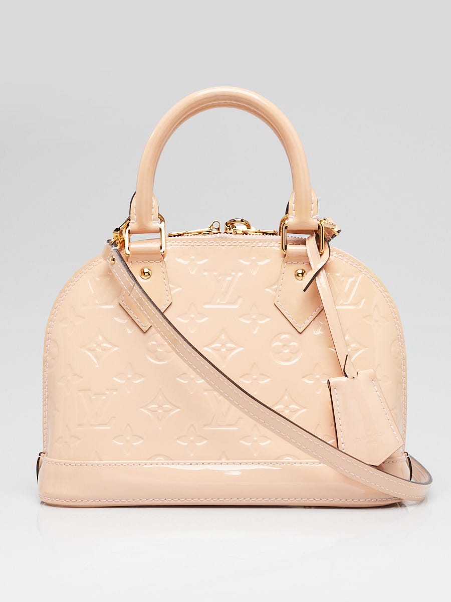 Louis Vuitton Rose Angelique Monogram Vernis Alma BB Bag | Yoogi's Closet