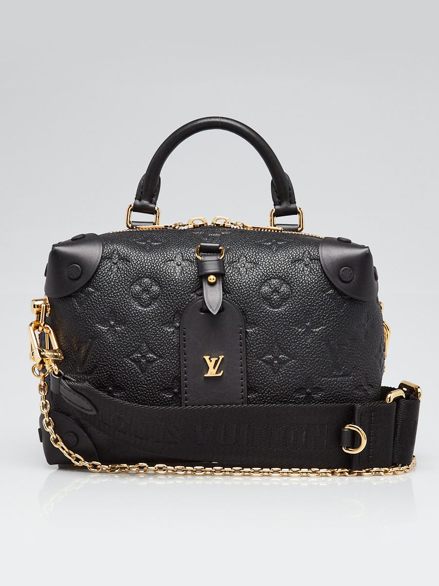 Louis Vuitton Black Monogram Empreinte Leather Petite Malle Souple Bag ...