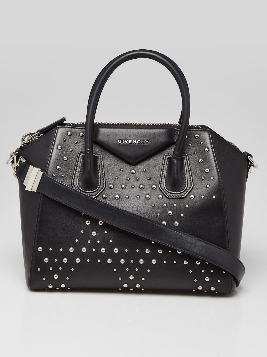 Givenchy Black Leather Studded Small Antigona Bag | Yoogi's Closet