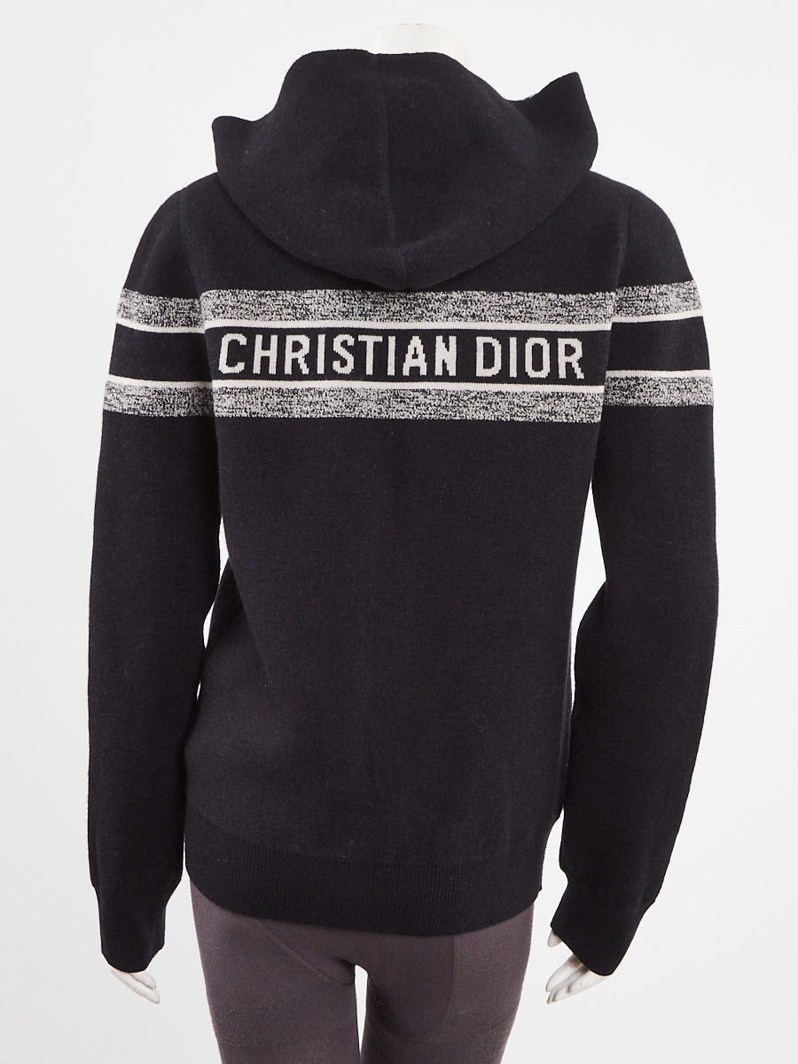 Christian Dior Blue/Black Oblique Technical Cashmere Christian Dior Blue/Black Oblique Technical Cashmere
