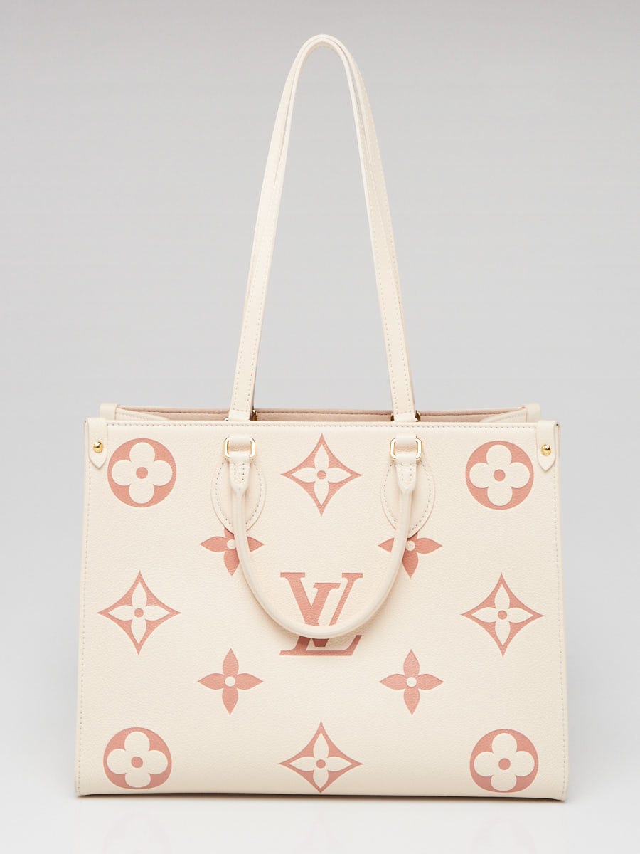Louis Vuitton Rose Trianon/Creme Monogram Giant Empreinte Leather ...