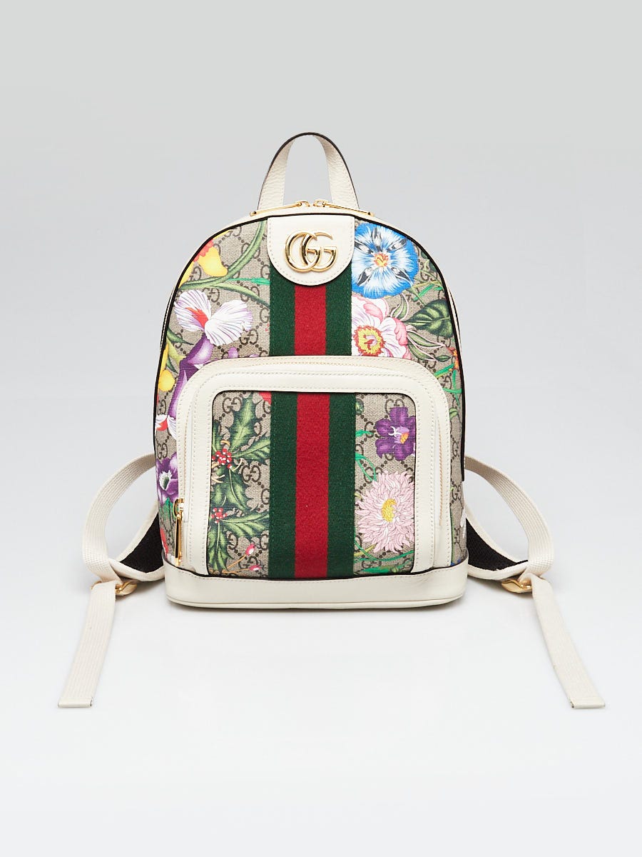 Gucci Multicolor GG Flora Coated Canvas Ophidia Small Backpack Bag ...