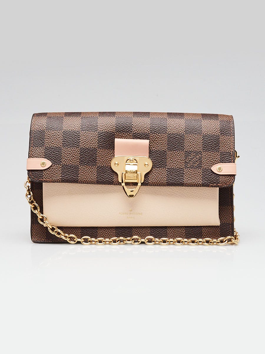 Louis Vuitton Beige/Pink Damier Canvas Vavin Chain Wallet Bag | Yoogi's ...