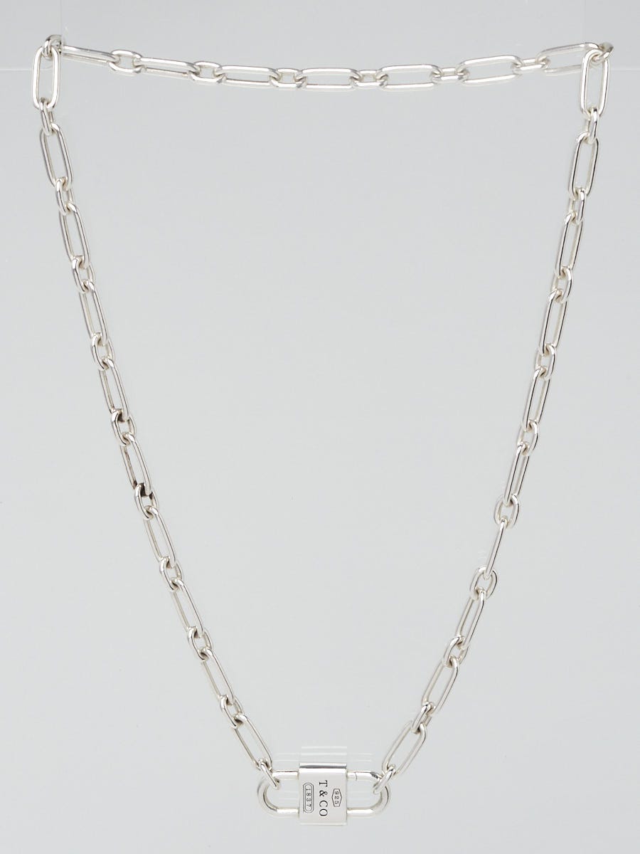 Tiffany & Co. Sterling Silver 1837 Medium Double Lock Chain Necklace ...