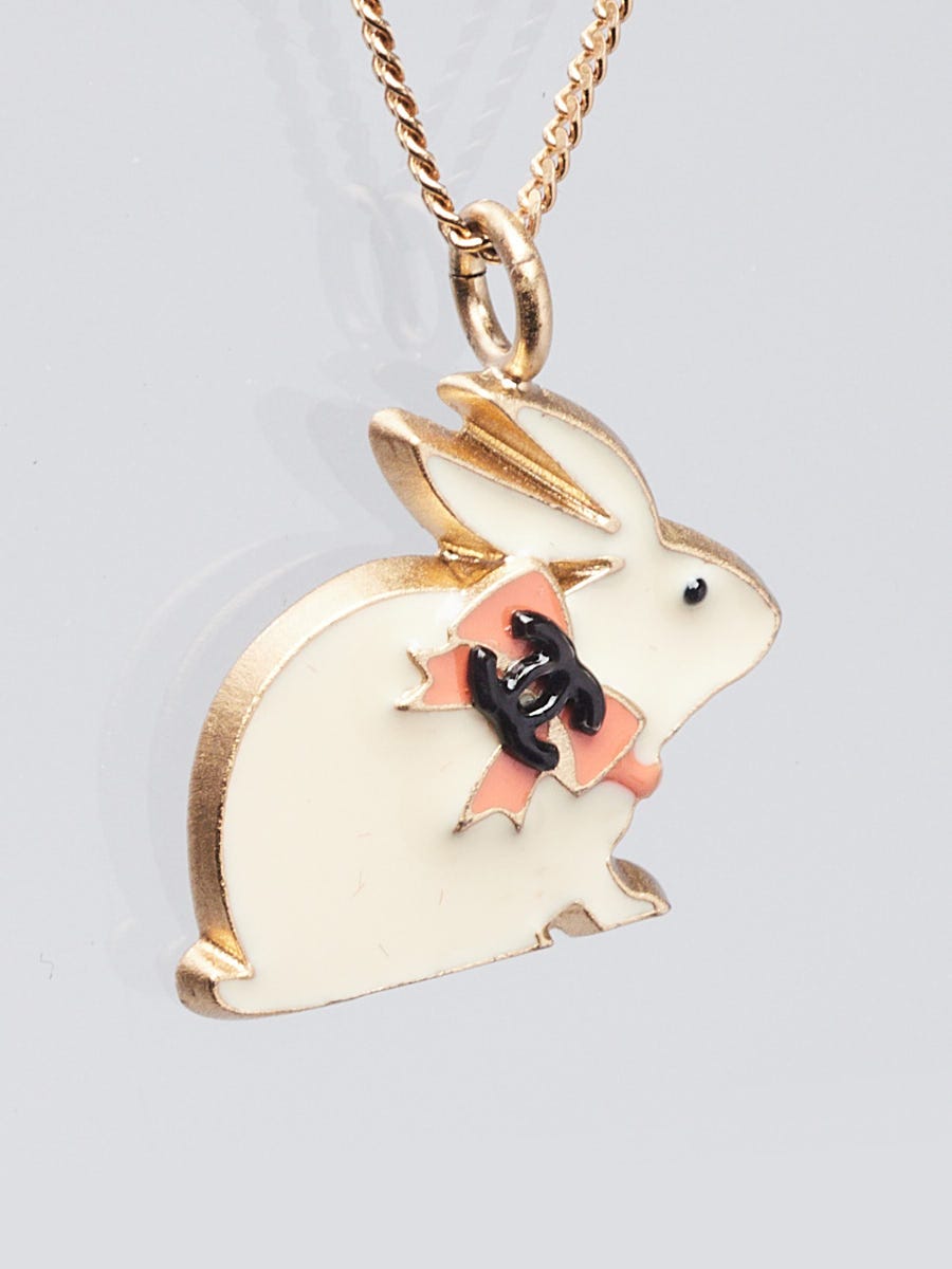 Chanel White Rabbit Baby Animals Necklace | Yoogi's Closet