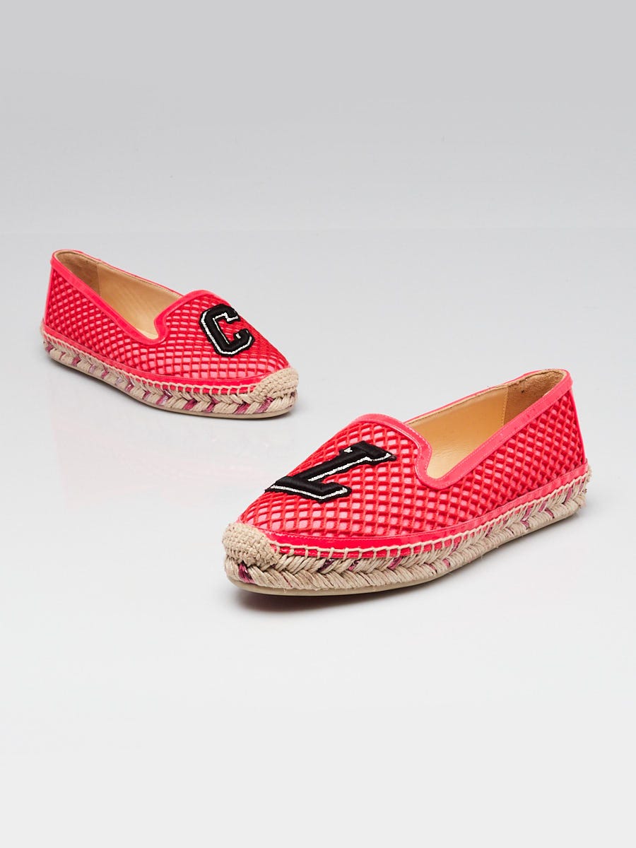 Christian Louboutin Neo Resille Ivy Canvas Espapop Espadrilles Size 4.5 ...