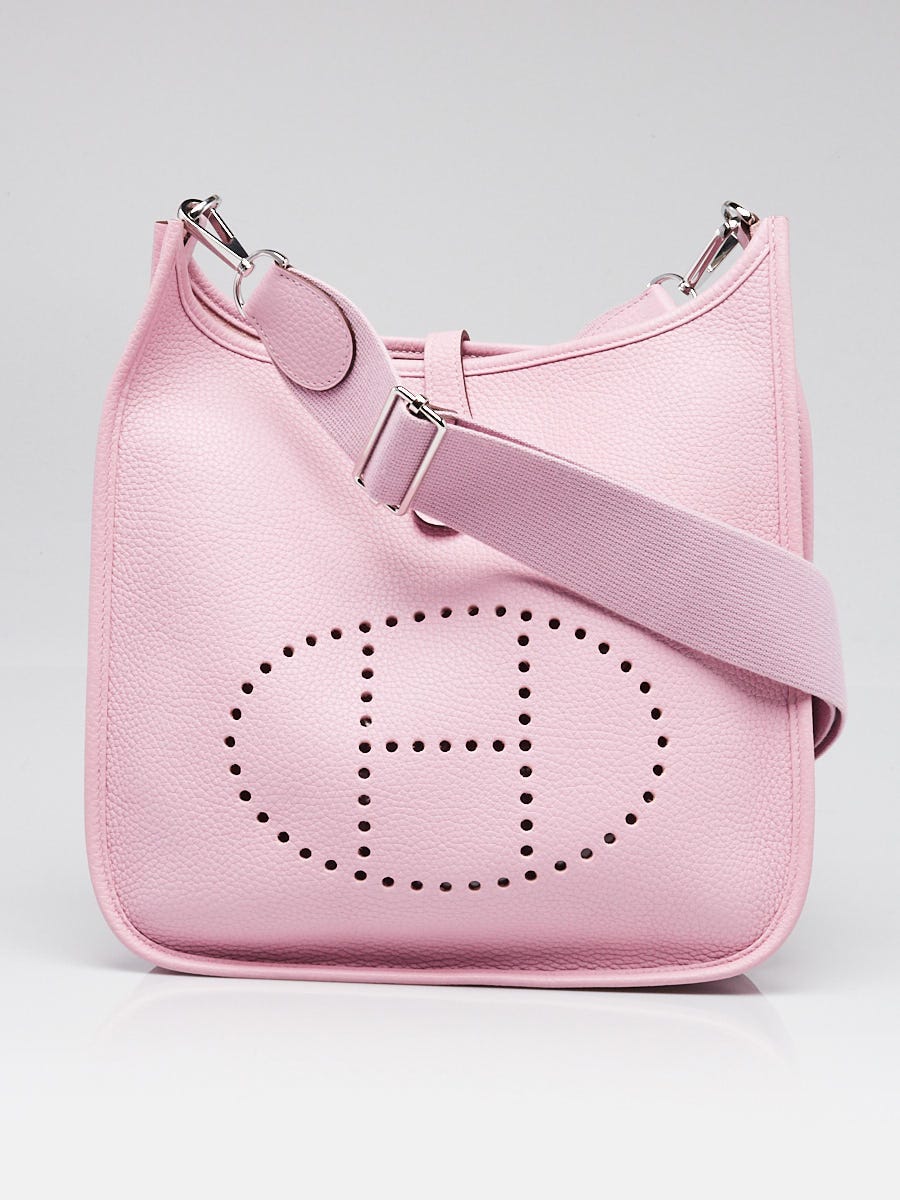 Hermes Mauve Sylvestre Clemence Leather Evelyne PM III Bag | Yoogi's Closet