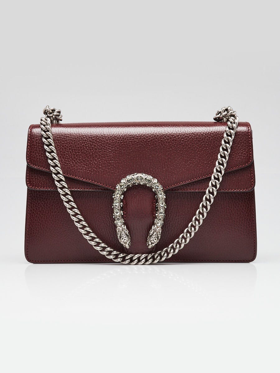 Gucci Burgundy Leather Dionysus Small Shoulder Bag | Yoogi's Closet