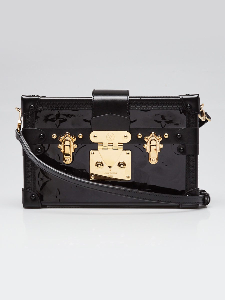 Louis Vuitton Black Monogram Vernis Petite Malle Bag | Yoogi's Closet