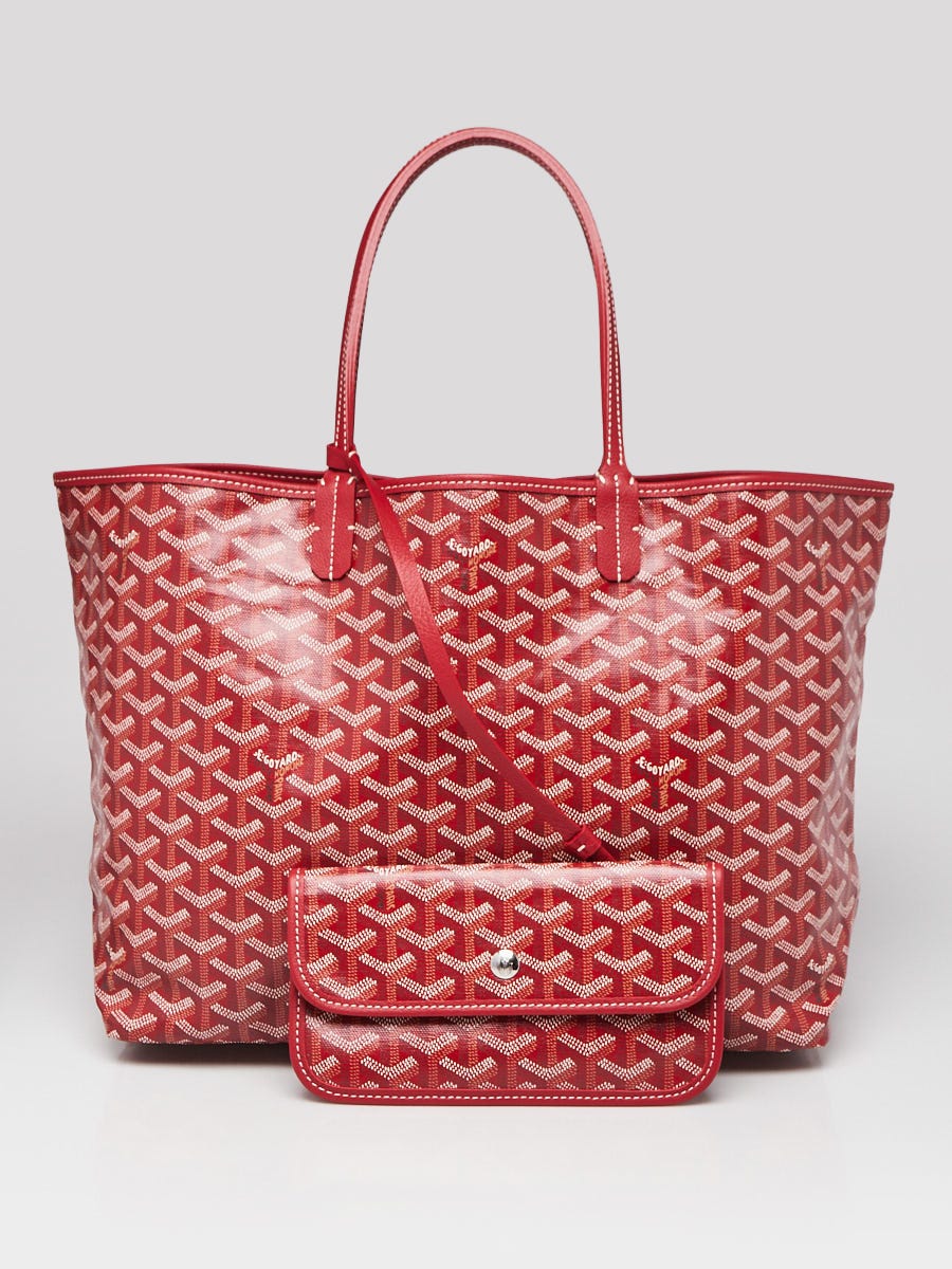Goyard Red Chevron Print Coated Canvas St. Louis PM Tote Bag | Yoogi's ...