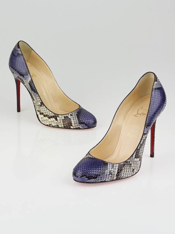 Christian Louboutin Purple Python Fifi 100 Pumps Size 8/38.5 | Yoogi's ...