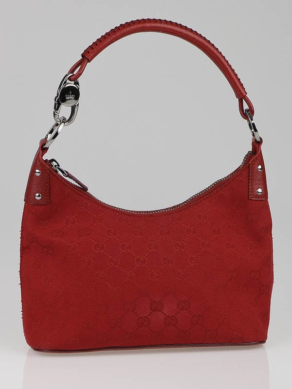 Gucci Red GG Canvas Small Shoulder Bag | Yoogi's Closet