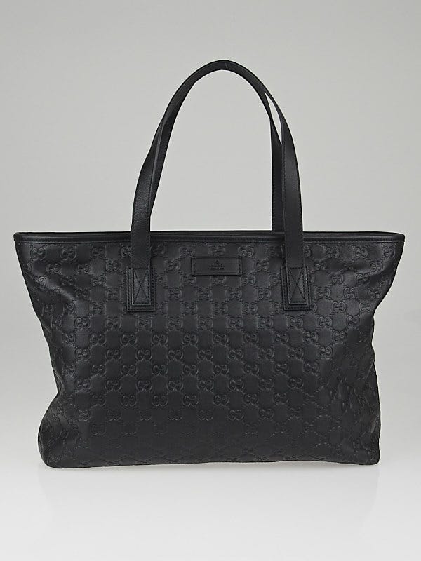 Gucci Black Guccissima Leather Tote Bag | Yoogi's Closet