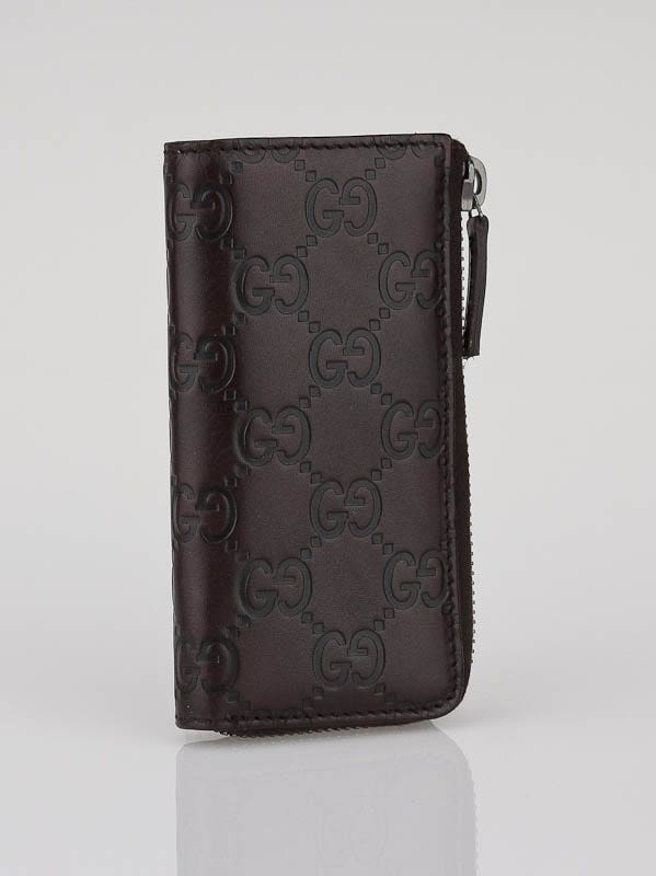 Gucci Brown Guccissima Leather Zip Six-Key Holder | Yoogi's Closet