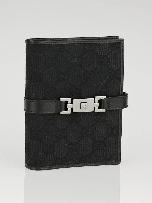 Gucci Black GG Canvas Agenda Notebook | Yoogi's Closet