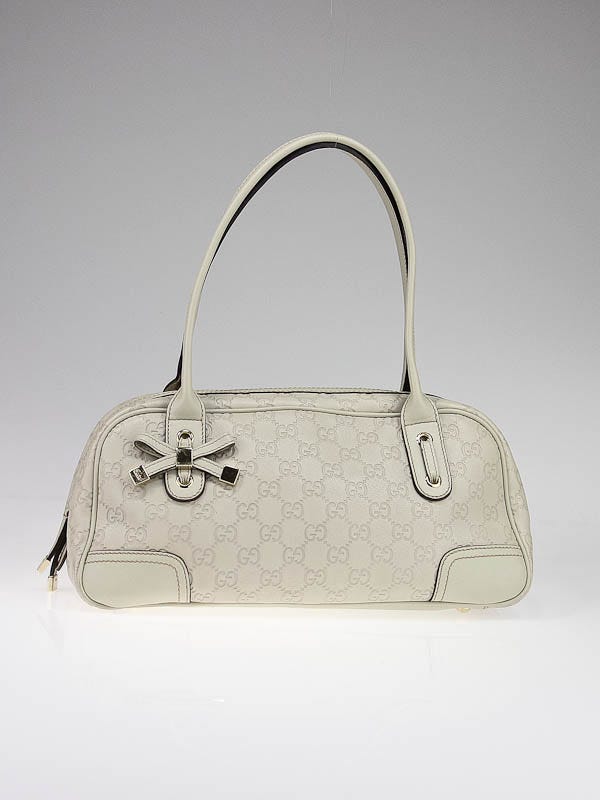 Gucci Light Beige Leather Guccissima Princy Medium Boston Bag | Yoogi's ...