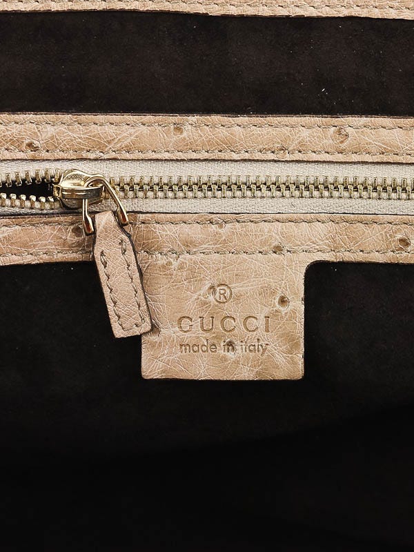 Gucci Limited Edition Nude Ostrich Leather Signoria Medium Gucci Limited Edition Nude Ostrich Leather Signoria Medium