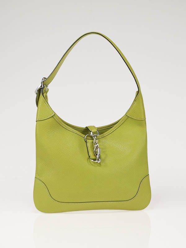 Hermes Chartreuse Chevre Leather 23cm Mini Trim II Bag | Yoogi's Closet
