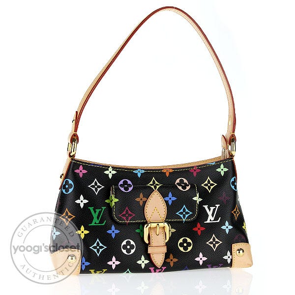 Louis Vuitton Black Multicolore Monogram Elize Bag | Yoogi's Closet