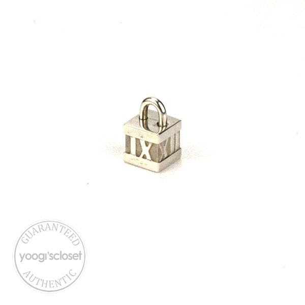 Tiffany & Co. Silver Atlas Cube Lock Pendant | Yoogi's Closet