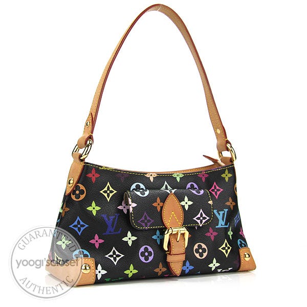 Louis Vuitton Black Monogram Multicolore Elize Bag | Yoogi's Closet