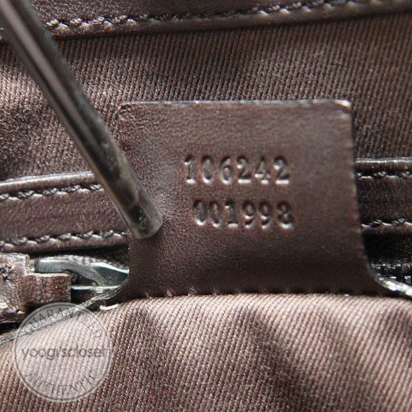 Gucci Beige/Ebony GG Fabric Large Shoulder Bag | Yoogi's Closet Gucci Beige/Ebony GG Fabric Large Shoulder Bag | Yoogi's Closet