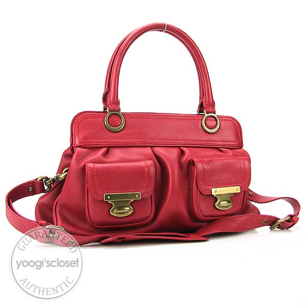 Marc Jacobs Red Leather Grace Small Tote Bag | Yoogi's Closet