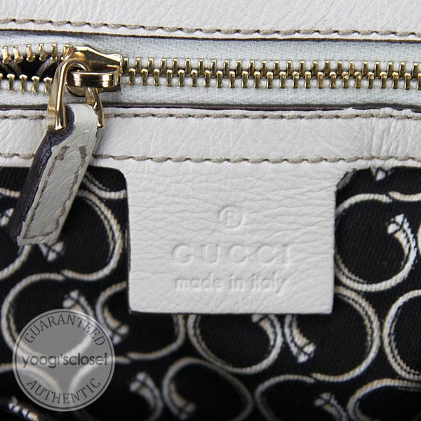 Gucci Ivory Leather Horsebit Nail Medium Boston Bag Gucci Ivory Leather Horsebit Nail Medium Boston Bag