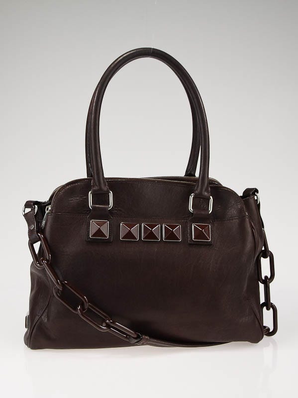 Marc Jacobs Chocolate Leather Carter Coco Tote Bag | Yoogi's Closet